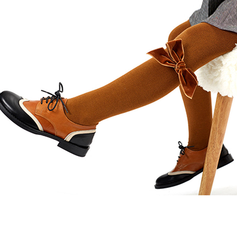 Rope Velvet Bow Tights – Classical Child